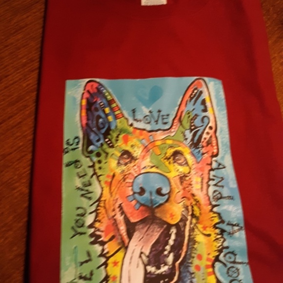 #jerzygirldecals | Tops | German Shepard Water Color Design Mens Cut A3 ...